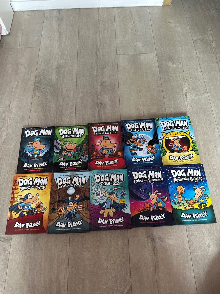 dog man: books 1-10, 興趣及遊戲, 書本 & 文具, 兒童書籍 - Carousell