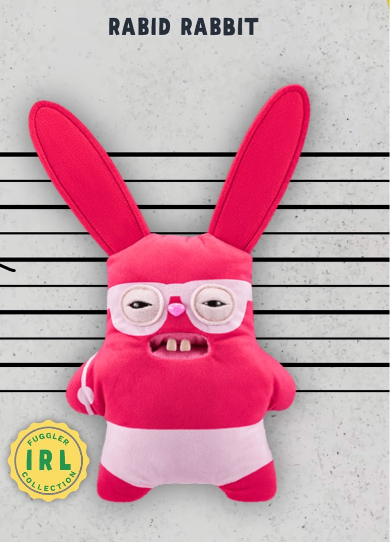 Fuggler Rabid Rabbit Plush Toy Summer vacay, Hobbies & Toys, Toys ...