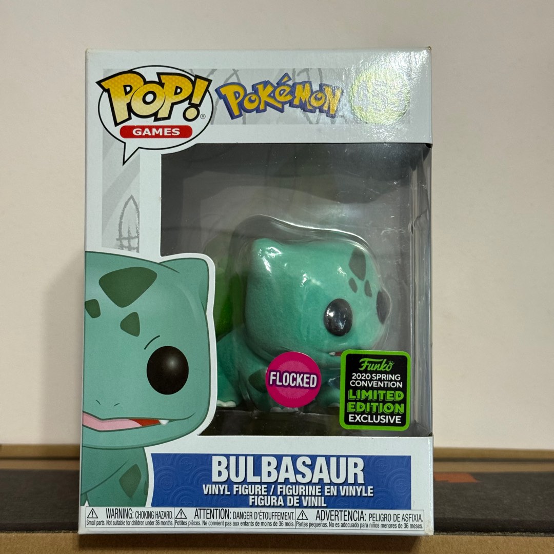 Funko Pop Pokemon 453 BULBASAUR Flocked, Hobbies & Toys, Toys & Games ...