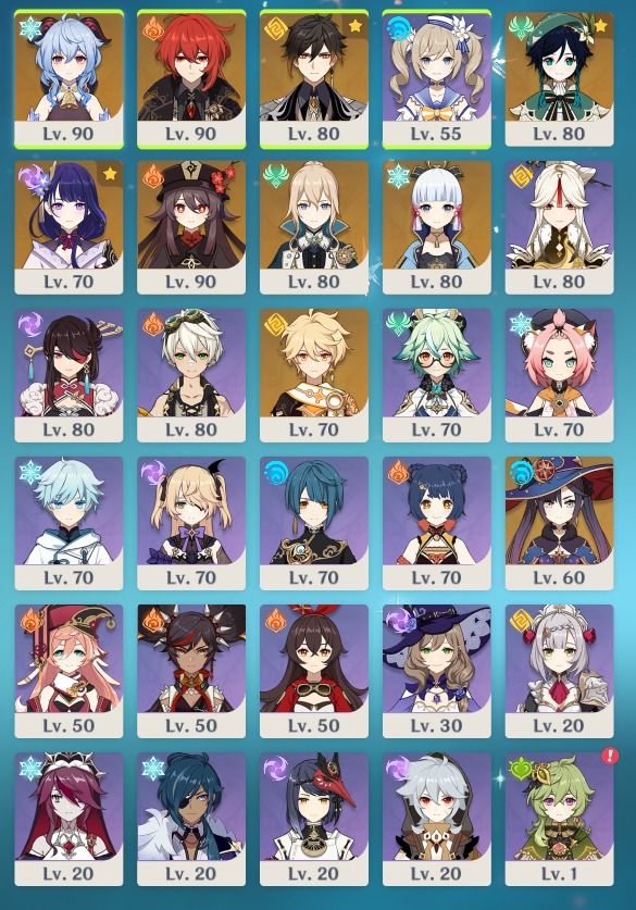 Genshin Impact Account - AR 56 - Ganyu, Raiden, Hu Tao, Zhongli, Venti ...