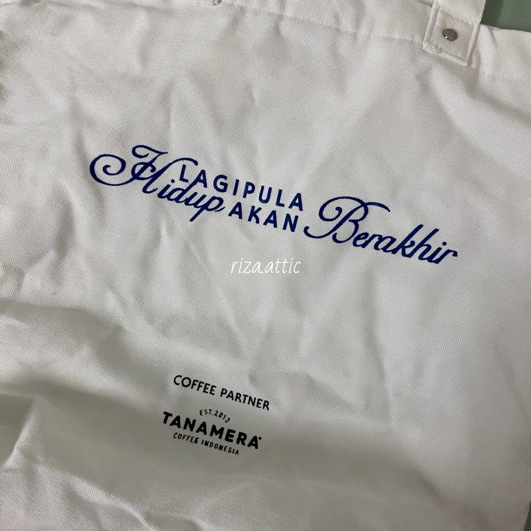 HINDIA LHAB X TANAMERA COFFEE TOTEBAG WHITE, Women's Fashion, Bags ...