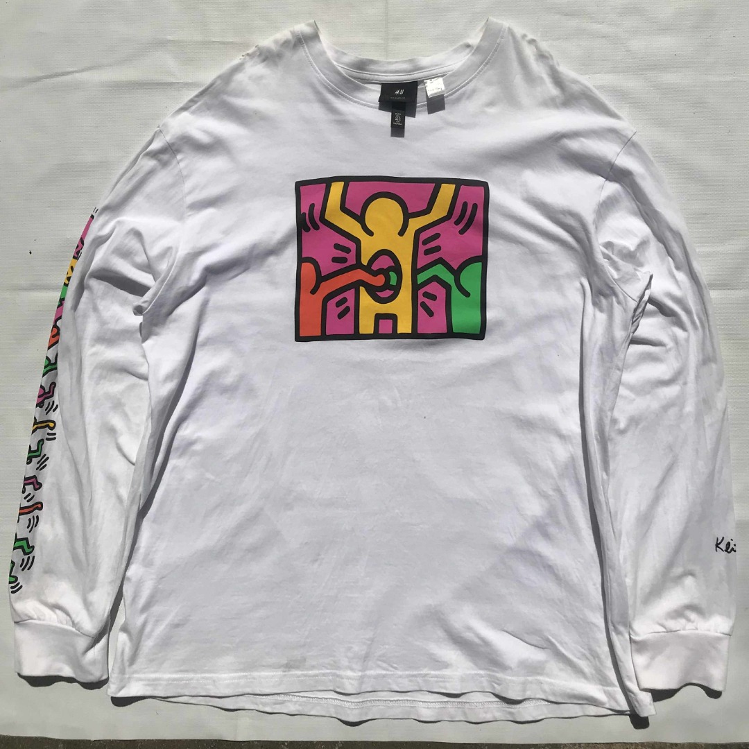 H&M Keith Haring LONG SLEEVE MEN/WOMEN Size: LARGE, Men's Fashion ...