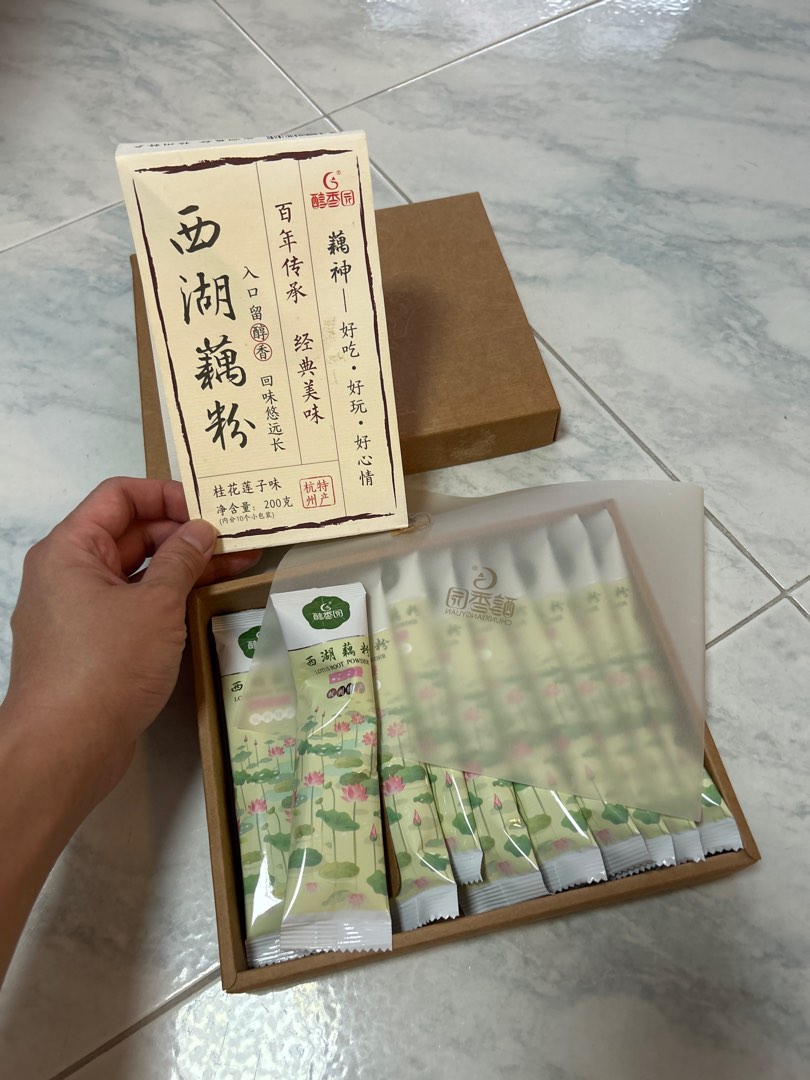 Instant Lotus Root Starch with Osmanthus and Lotus Seeds, Furniture ...
