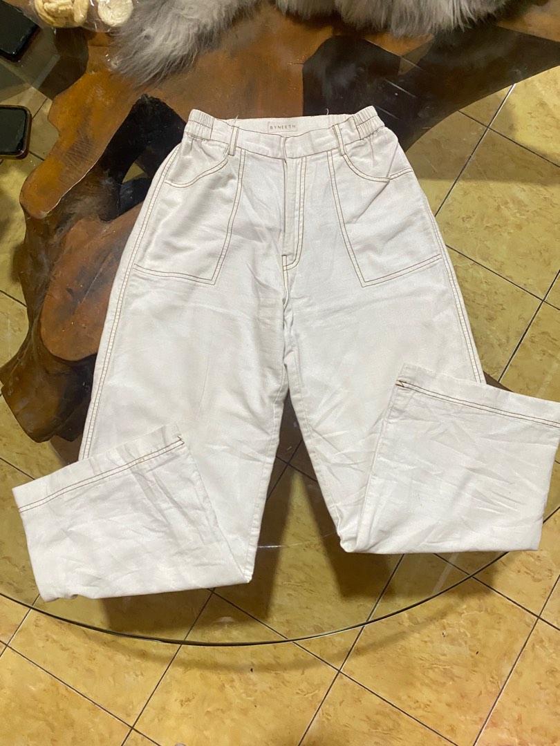linen pants by neeth putih broken white loose pants, Fesyen Wanita ...