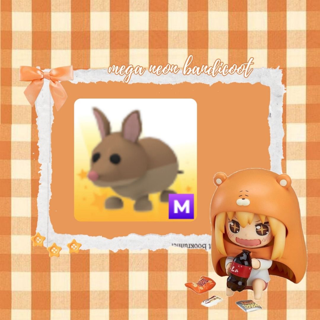 [M bandicoot] cheap affordable roblox adopt me adm mega neon pet ...