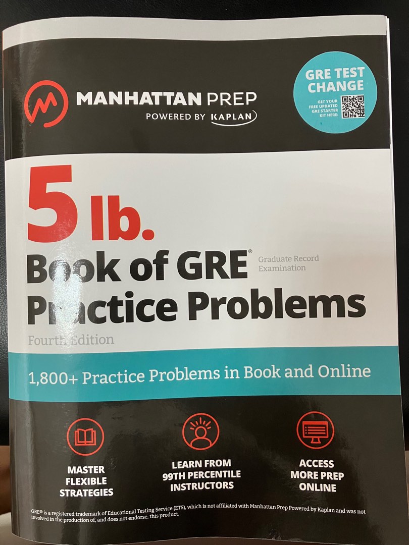 Manhattan Prep 5 lb. Book of GRE Practice Problems, Hobbies & Toys ...