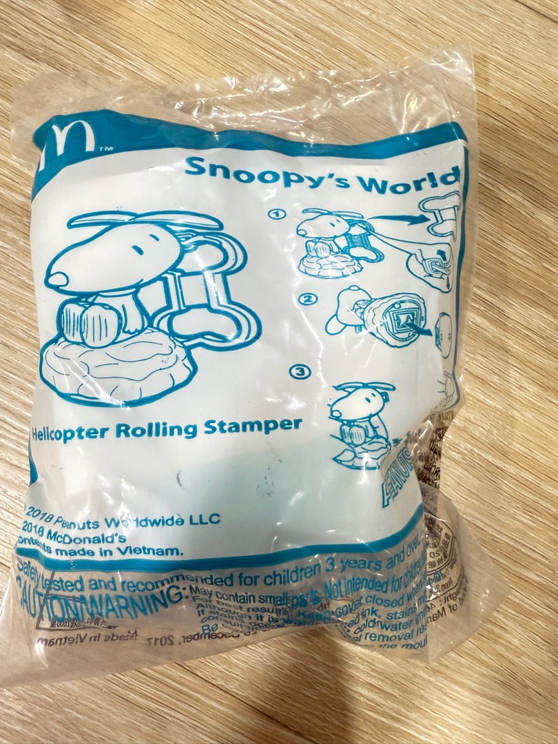 McDonald's Snoopy's World Helicopter Rolling Stamper, Hobbies & Toys ...