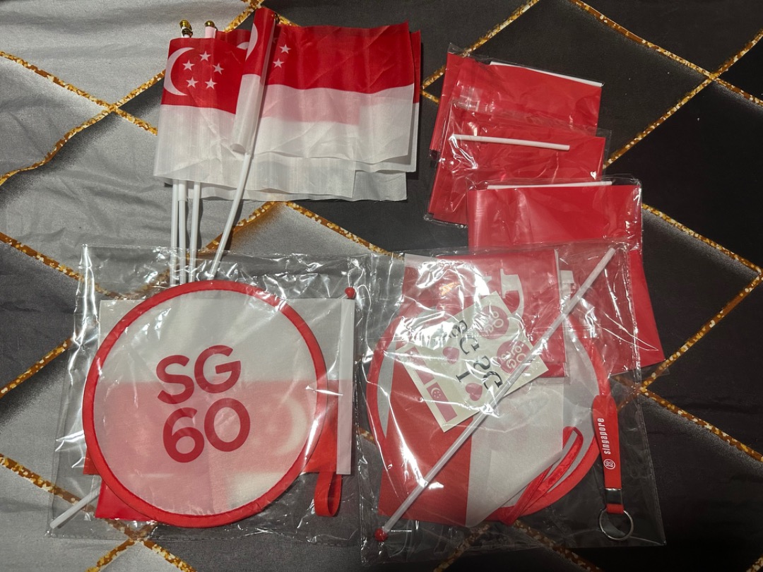 National Day SG60 flags and balloon tattoo, Hobbies & Toys, Toys ...