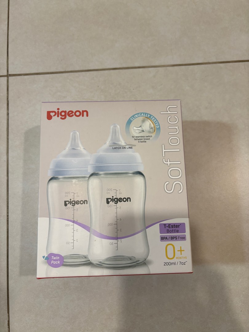 Pigeon SofTouch T Ester 200 ml Twin Pack Baby Bottle, Babies & Kids, Nursing & Feeding ...