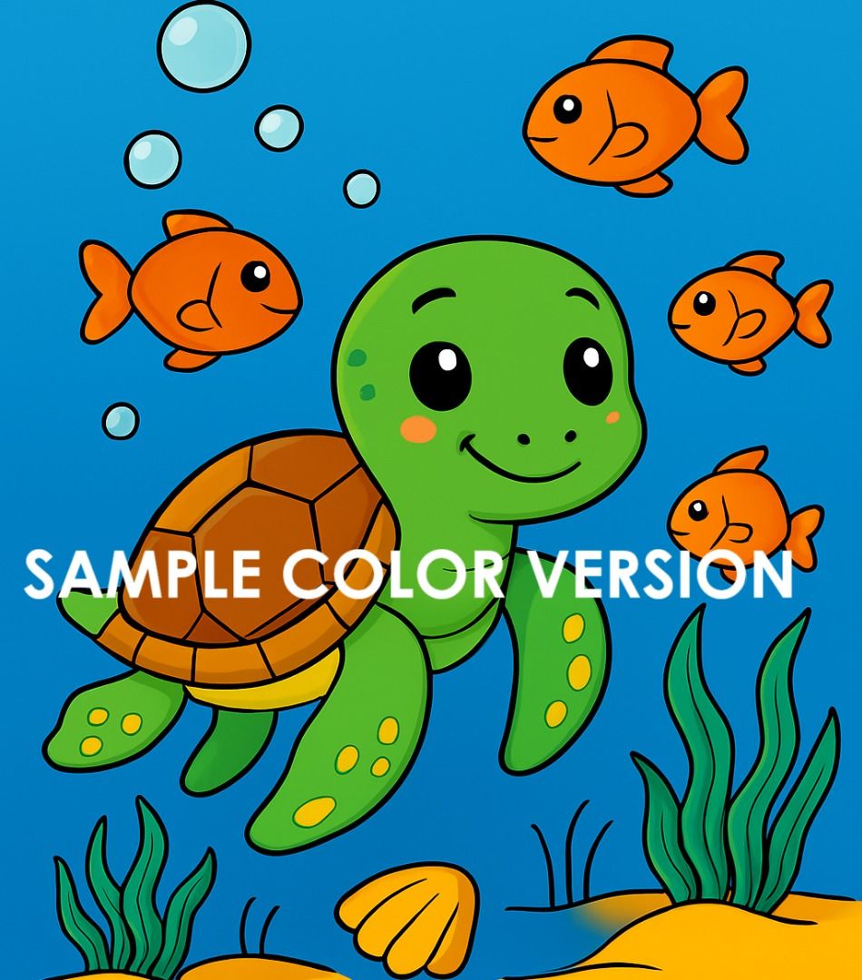 Under the Sea Coloring Pages for Kids|20 Printable PDF Sheets|Fun ...