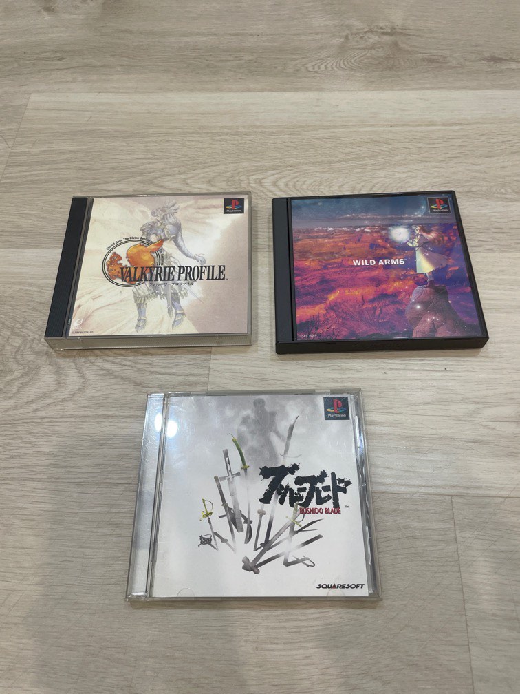 PS1 Valkyrie profile, wild arms & bushido blade, Hobbies & Toys, Music ...