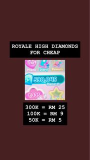 Roblox Royale High Diamonds, Video Gaming, Video Games, Others on Carousell