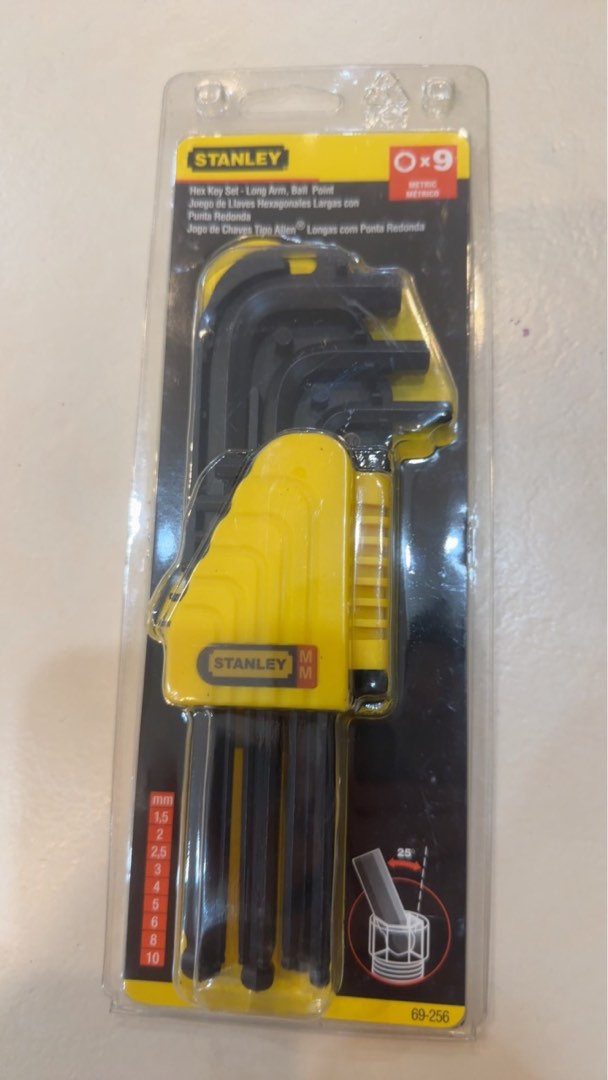 Stanley Hex Key Set - Long Arm Ball Point, Furniture & Home Living ...