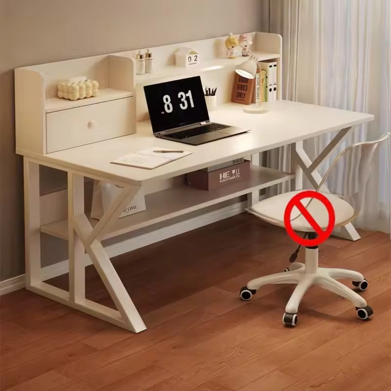 Study Writing Desk Storage Table | Workstation Computer Table Bookshelf ...