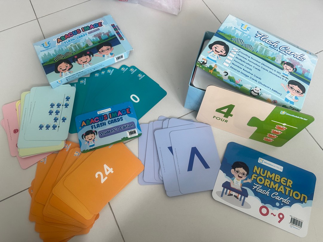 TJC Education Flash Cards - Number & Abacus, Hobbies & Toys, Books ...