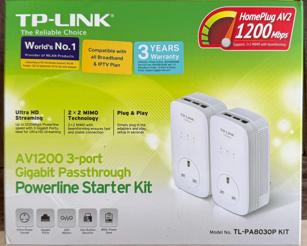 TP Link power line gigabit network, Computers & Tech, Parts ...