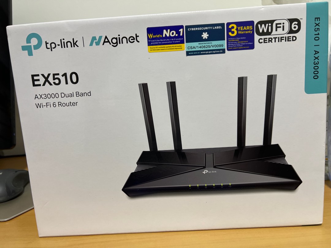 TP-Link EX510 AX3000 Dual Band Wi-Fi 6 Router, Computers & Tech, Parts ...