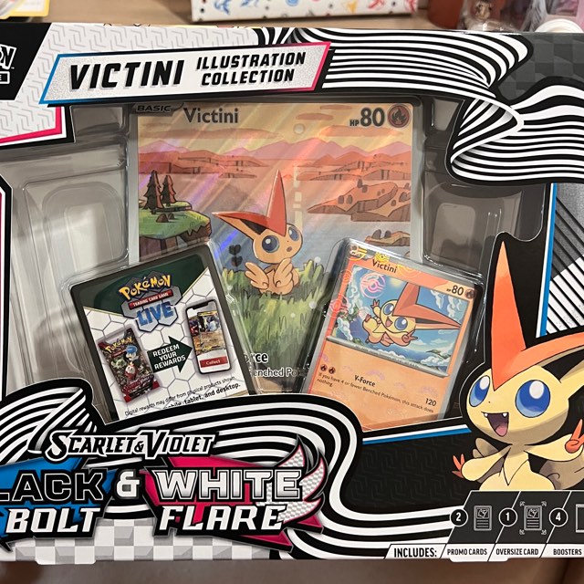 Victini Illustration Collection JUMBO Promo Card & Pokeball & Code Card ...