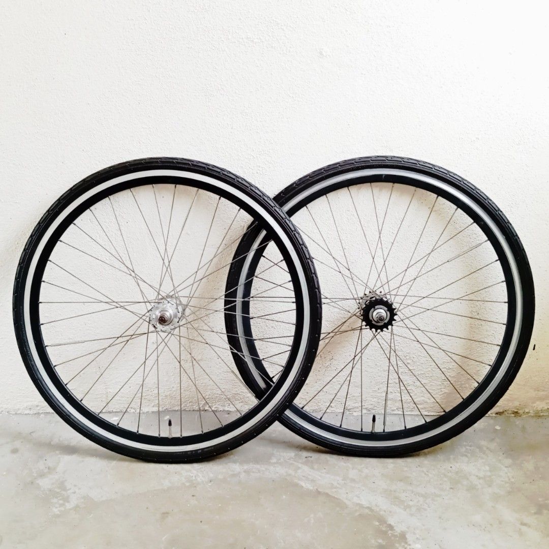 Wheelset fixie fixed gear single speed. 36H, Sports Equipment, Bicycles ...