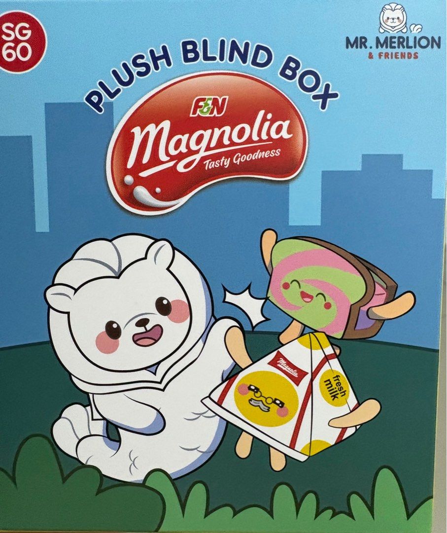 WTT/WTS SG60 Mr Merlion x FNN Magnolia Blind Box Plush, Hobbies & Toys ...