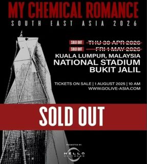 Day 2 Zone A Section 227 1 ticket MCR MY CHEMICAL ROMANCE LIVE IN ...