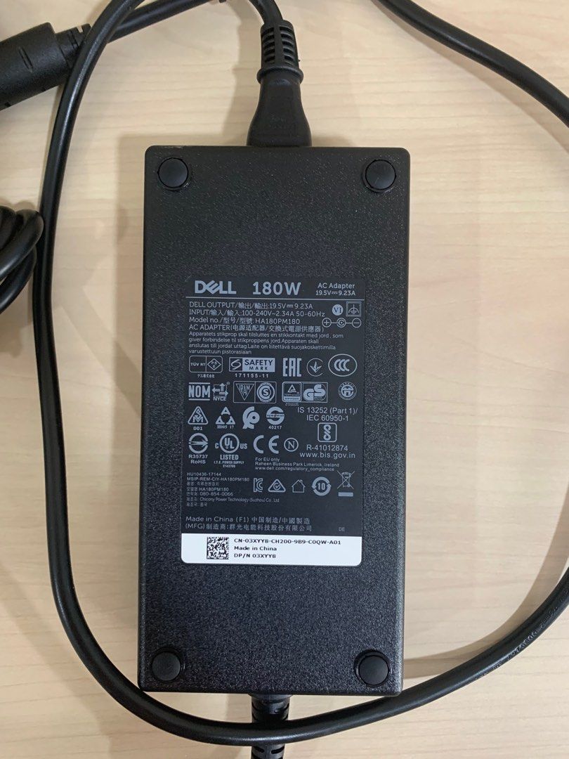 Dell 180 W AC Power Adapter, Computers & Tech, Parts & Accessories ...