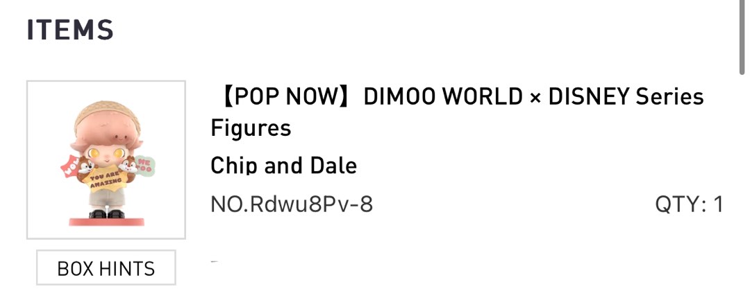 DIMOO WORLD x DISNEY Chip and Dale Figure, Hobbies & Toys, Toys & Games ...