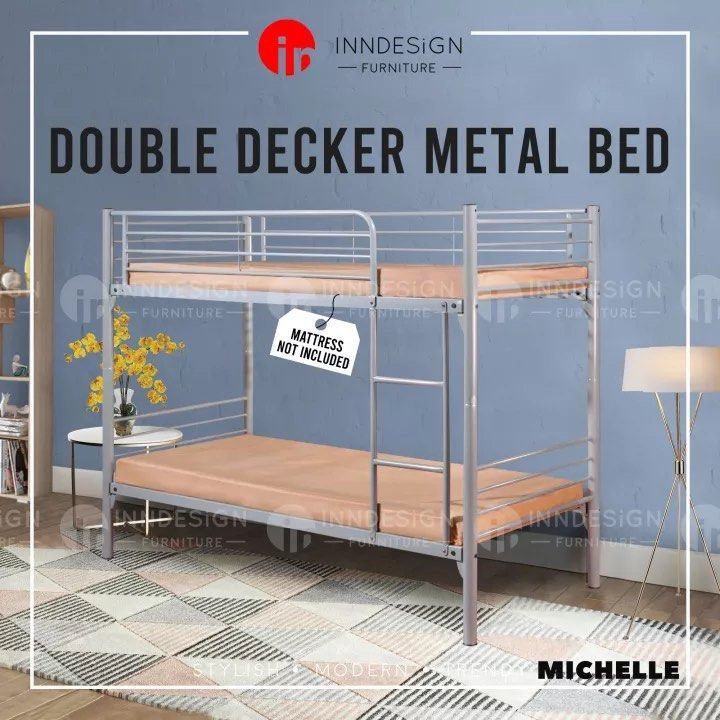 Double decker bed frame metal bed free delivery free installation ...