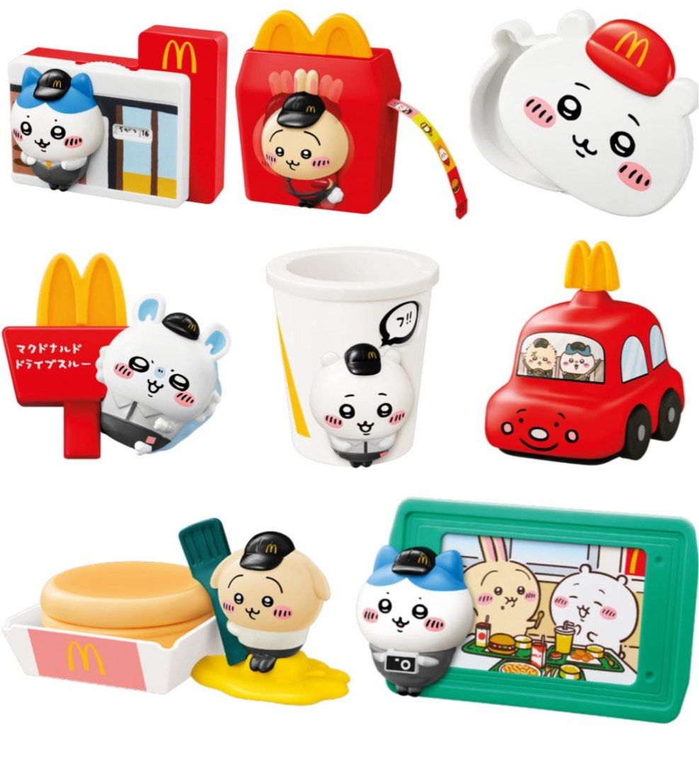 (已開封檢查質素) Mcdonald’s chiikawa 一套8件 麥當勞開心樂園餐 CHIIKAWA玩具 usagi 兔哥 ...