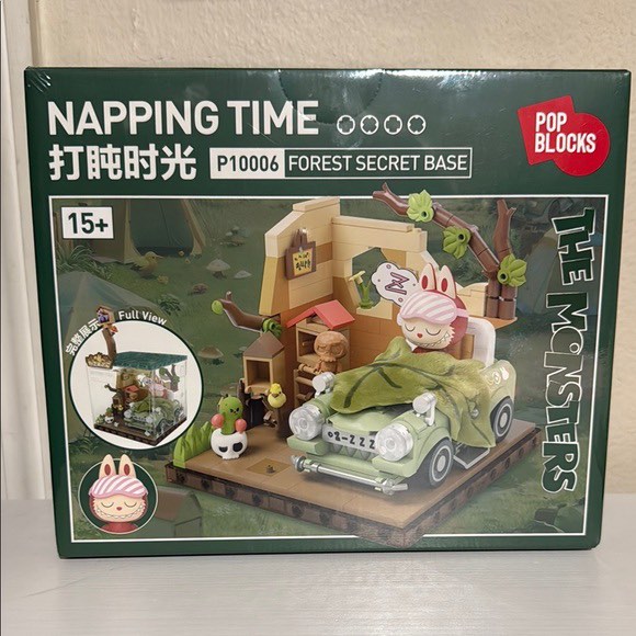 Pop Blocks Labubu The Monsters Napping Time Forest Secret Base, Hobbies ...
