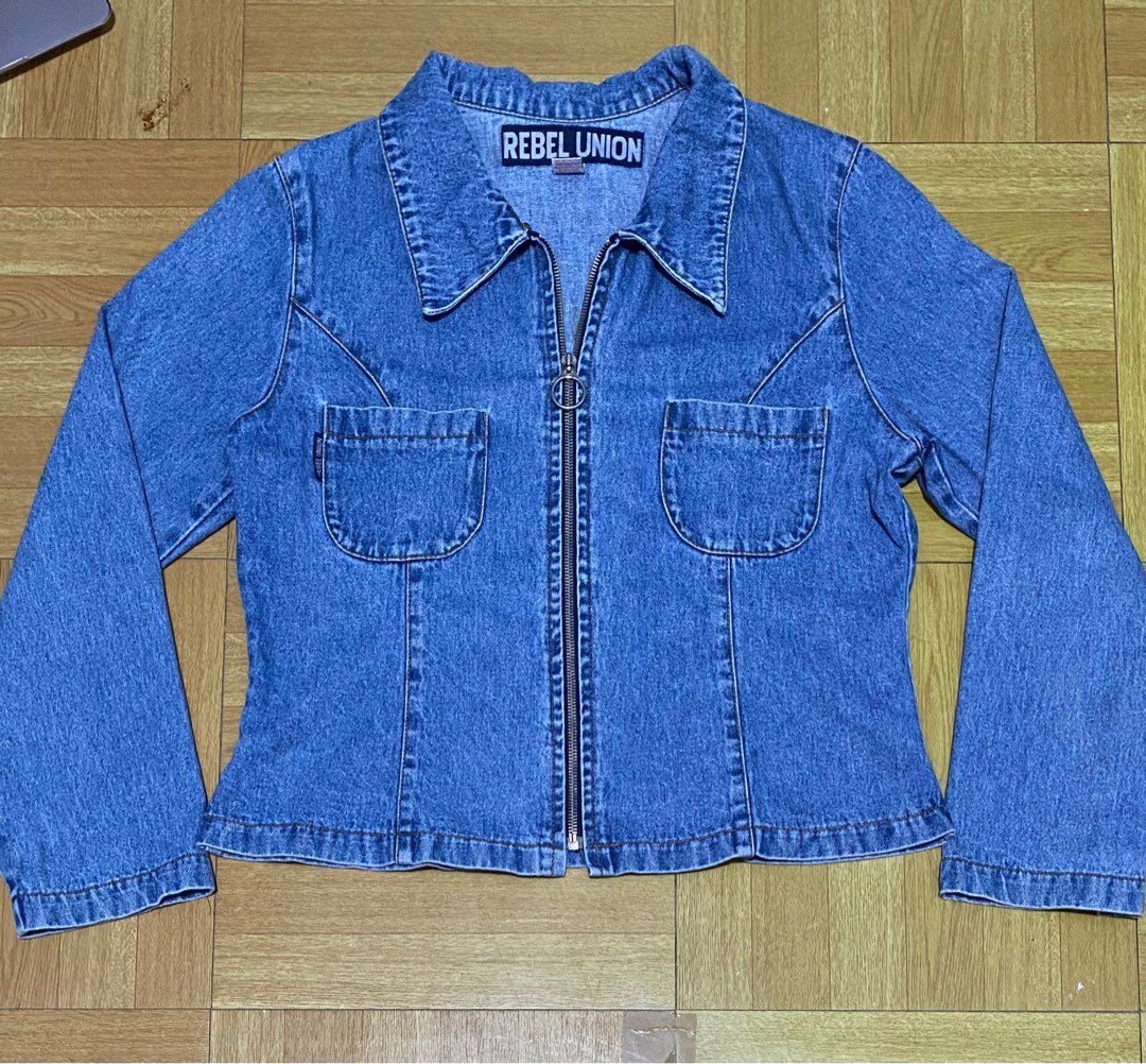 Rebel Union Denim Jacket Medium, Women's Fashion, Coats, Jackets and ...