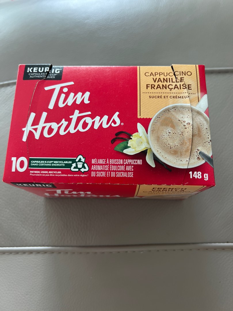 Tim Hortons French Vanilla Cappuccino Capsules, Food & Drinks ...