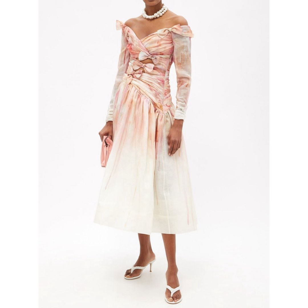 ZIMMER.MANN Dancer Asymmetric Bow Dress, Women's Fashion, Dresses ...