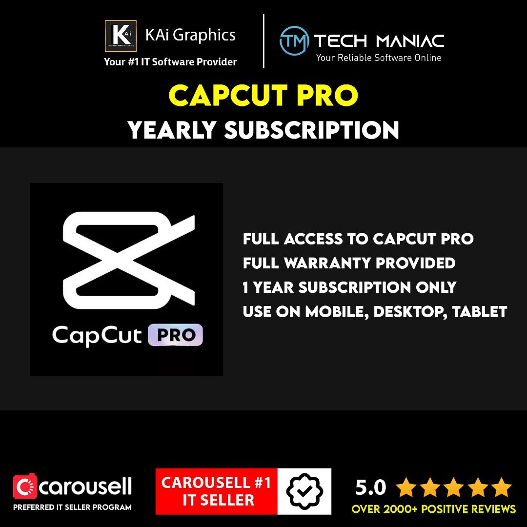 🎬 CapCut Pro - Private Account (Subscription Based), Computers & Tech, Parts & Accessories ...