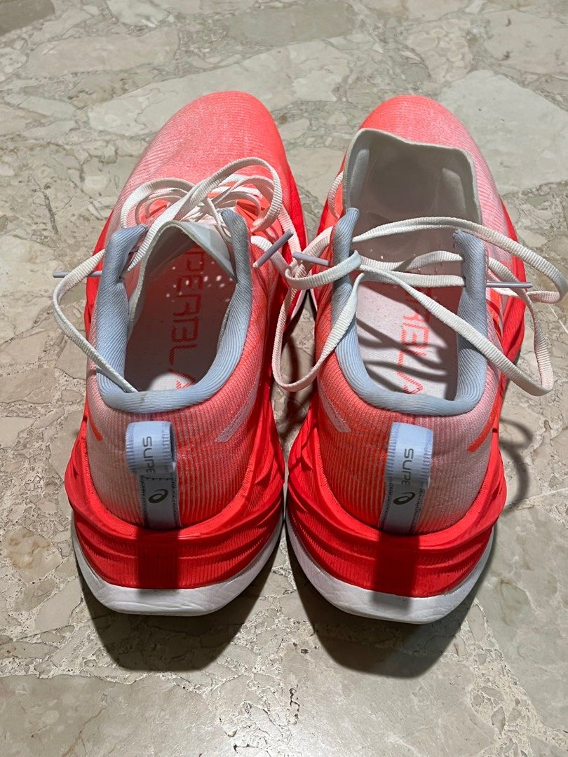 ASICS Superblast Running Shoes - White/Sunrise Red - US 8 UK 7, Men's ...