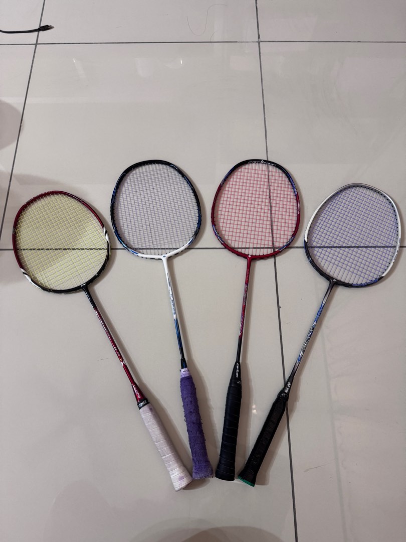 4 Badminton racket only rm300 lining yonex powermax carton, Sports ...