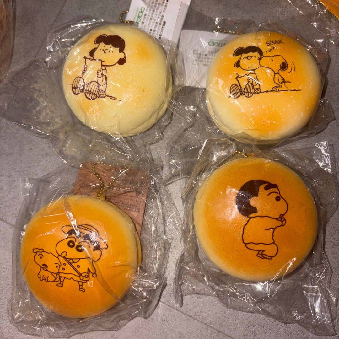 Character Buns Squishy (Snoopy & Crayon shin chan), Hobbies & Toys ...