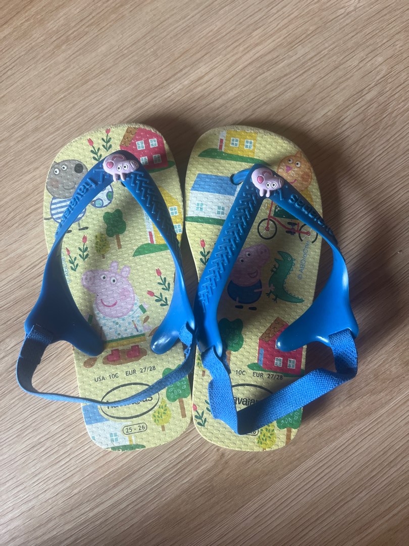 Havaianas Peppa Pig Flip-Flops, 兒童＆孕婦用品, 嬰兒及小童流行時尚 - Carousell