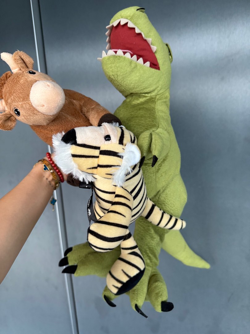 Ikea dinosaur bull tiger Soft plush Toys all for $9, Hobbies & Toys ...