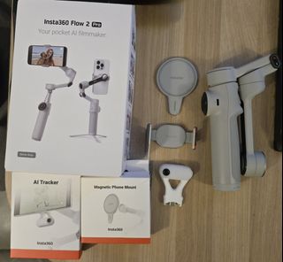 Insta360 Flow 2 Pro 智能手機穩定器加2配件ai 追及磁吸, 攝影器材, 攝影配件, 穩定器 - Carousell