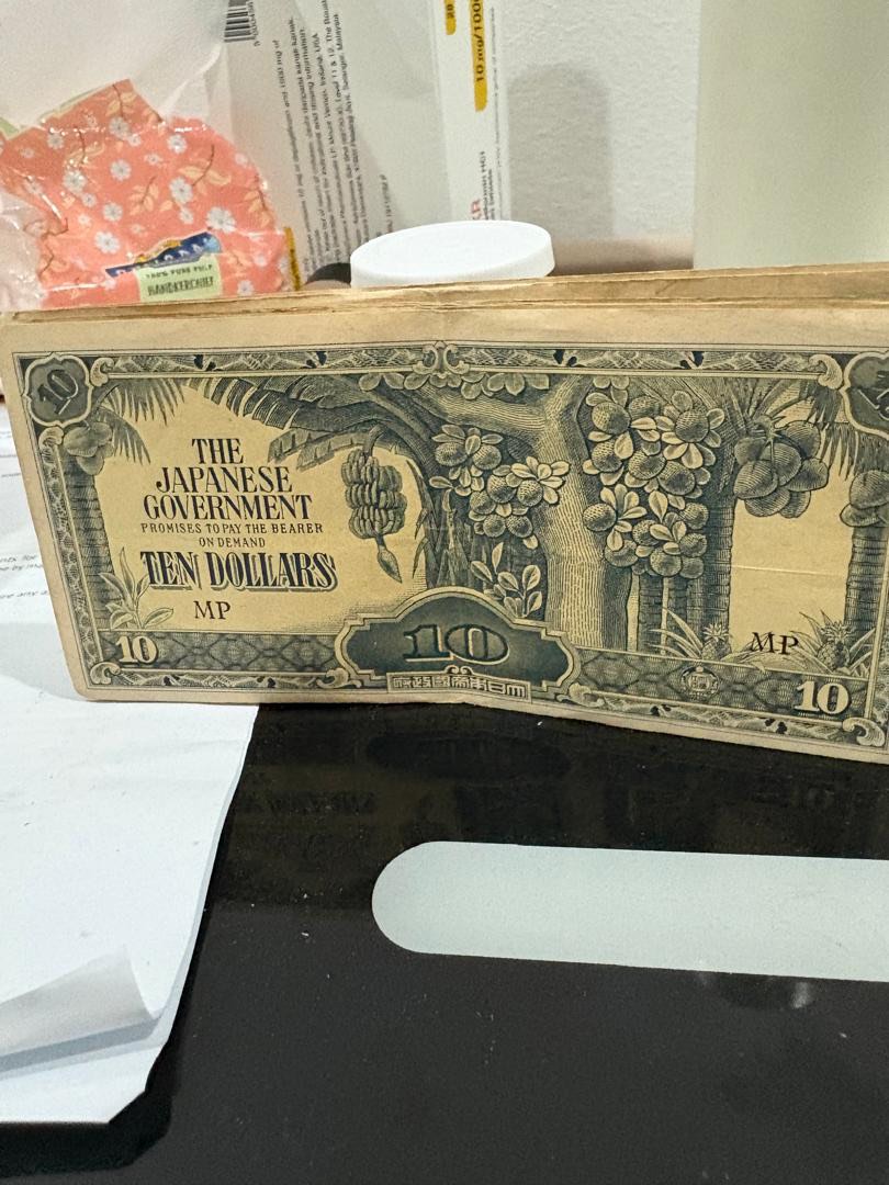 Japan World War 2 The Japanese Government Ten Dollars - Banana Currency ...