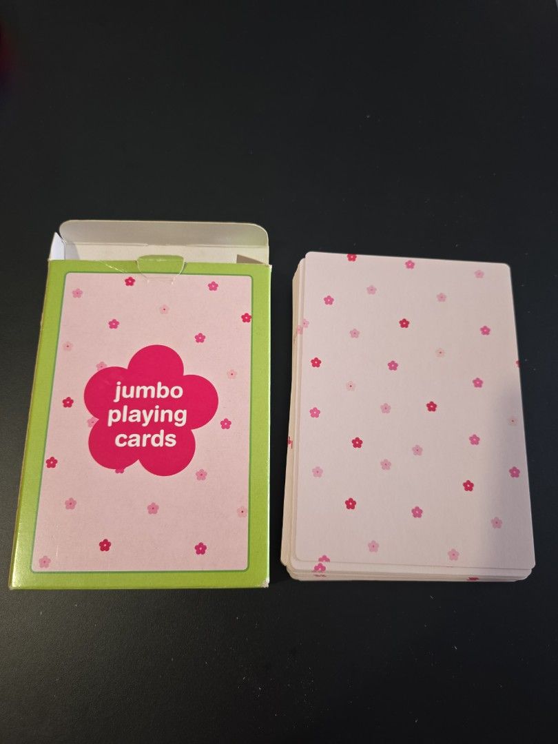 Jumbo Playing Cards - Floral Design, Hobbies & Toys, Toys & Games on ...