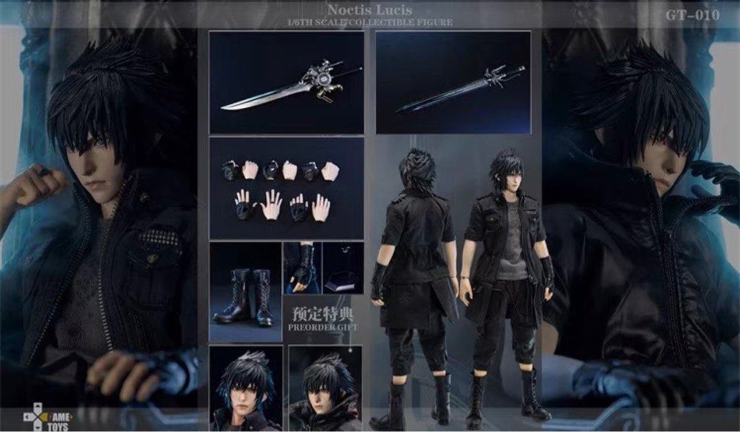gametoys 1/6 noctis lucis with preorder bonus head [ ready stock brand ...