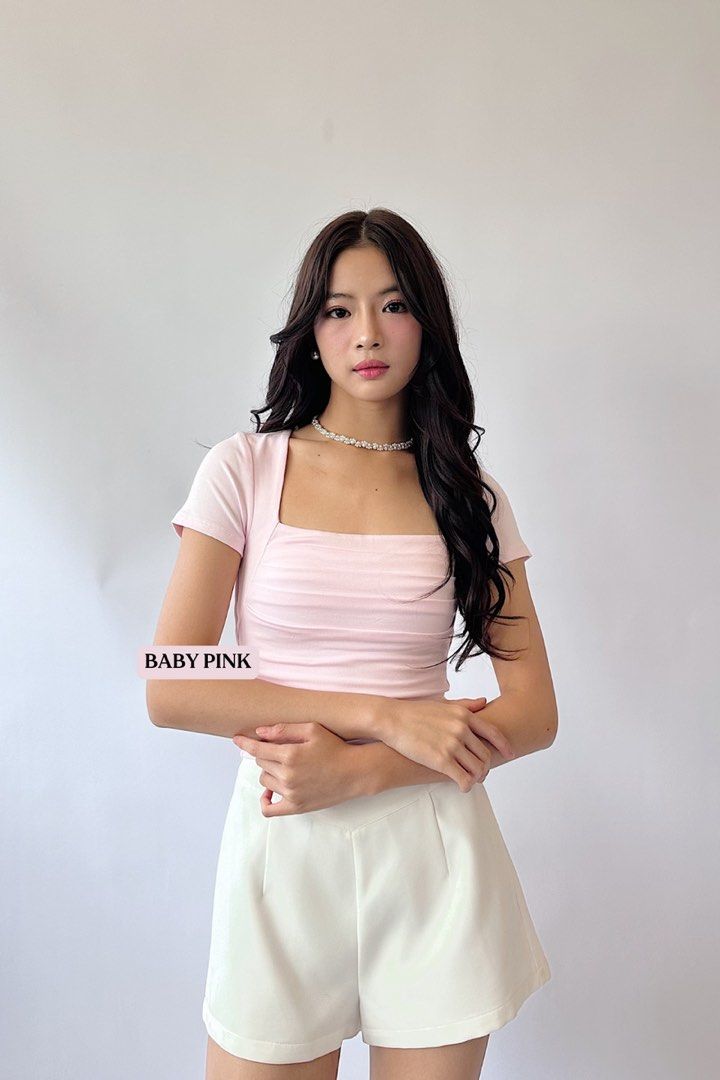 Mikayla Teresa V3 in baby pink, Women's Fashion, Tops, Blouses on Carousell