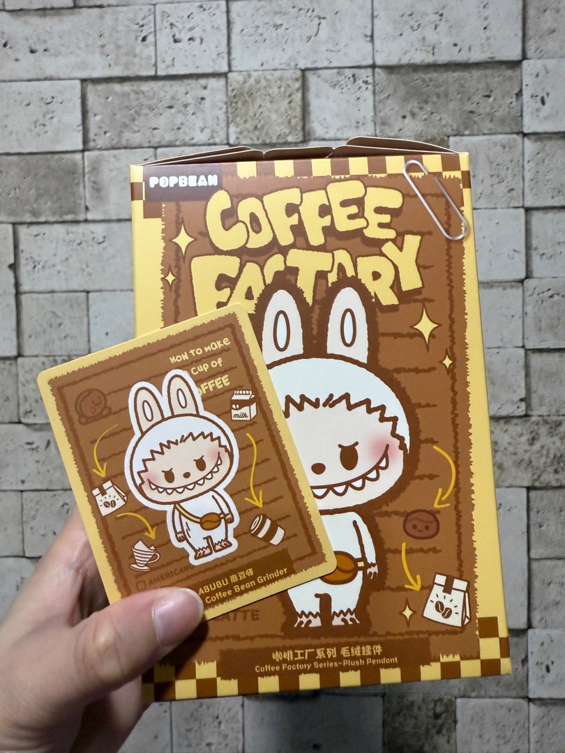 Popbean Coffee Factory Plush Pendant - Labubu, Hobbies & Toys, Toys ...