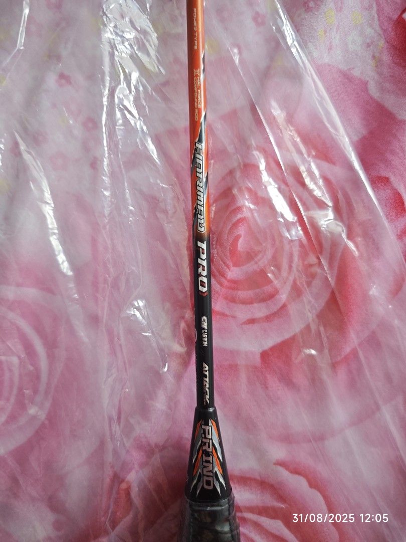 PR IND Harimau Pro Badminton Racket - Orange Blaze 4u5g, Sports ...