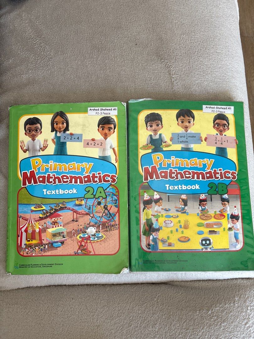 Primary Mathematics Textbook 2A & 2B, Hobbies & Toys, Books & Magazines ...