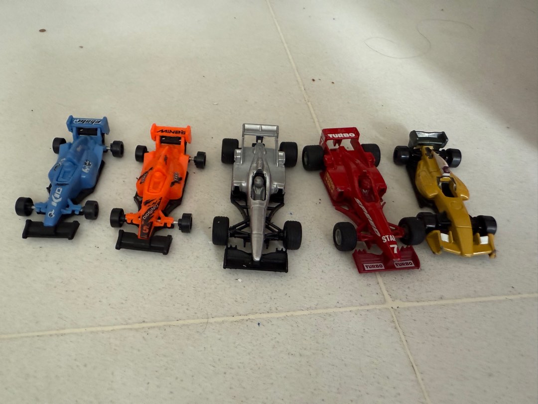 Set of 5 Toy Formula 1 Race Cars, Hobbies & Toys, Toys & Games on Carousell