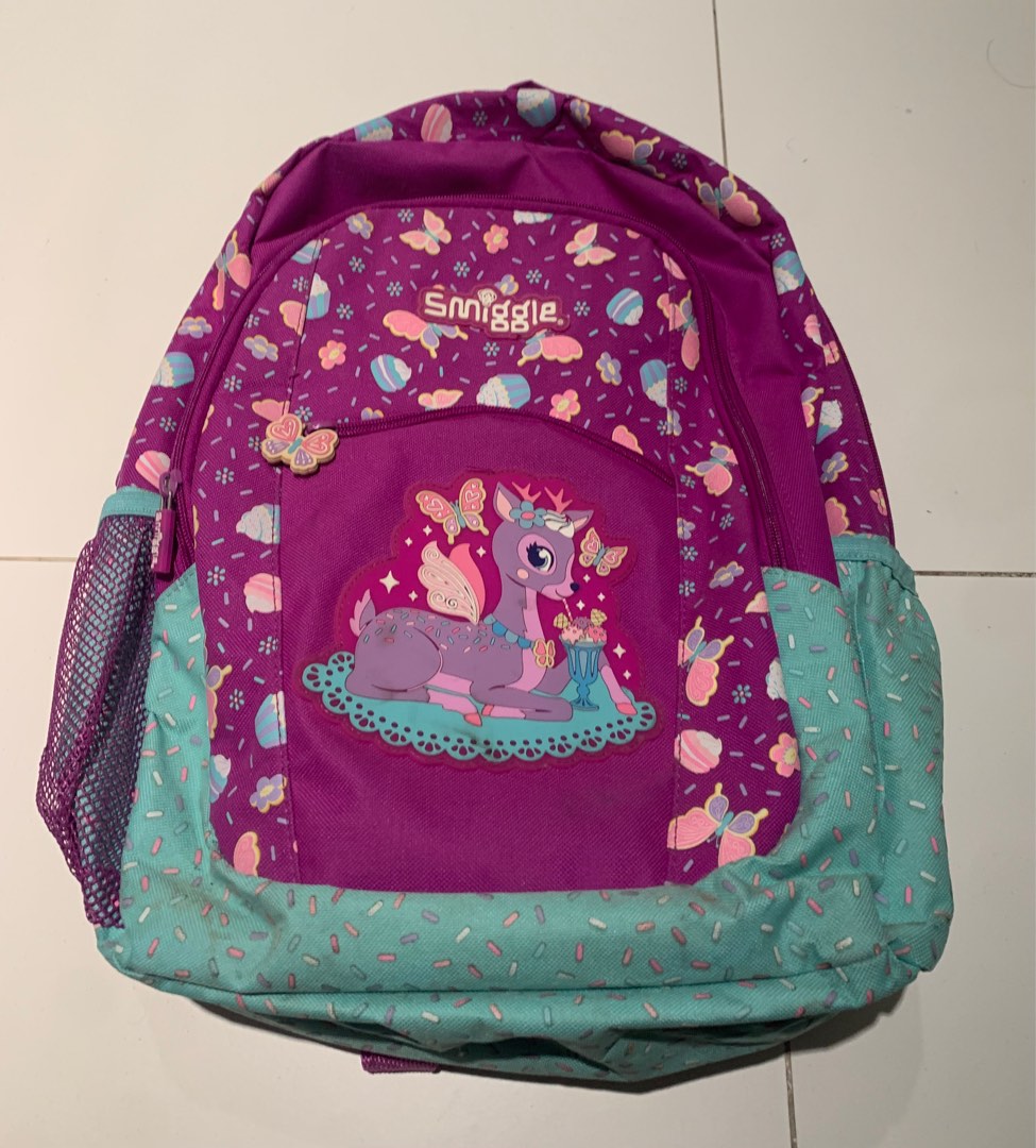 Smiggle Butterfly Deer Backpack, Babies & Kids, Babies & Kids Fashion ...