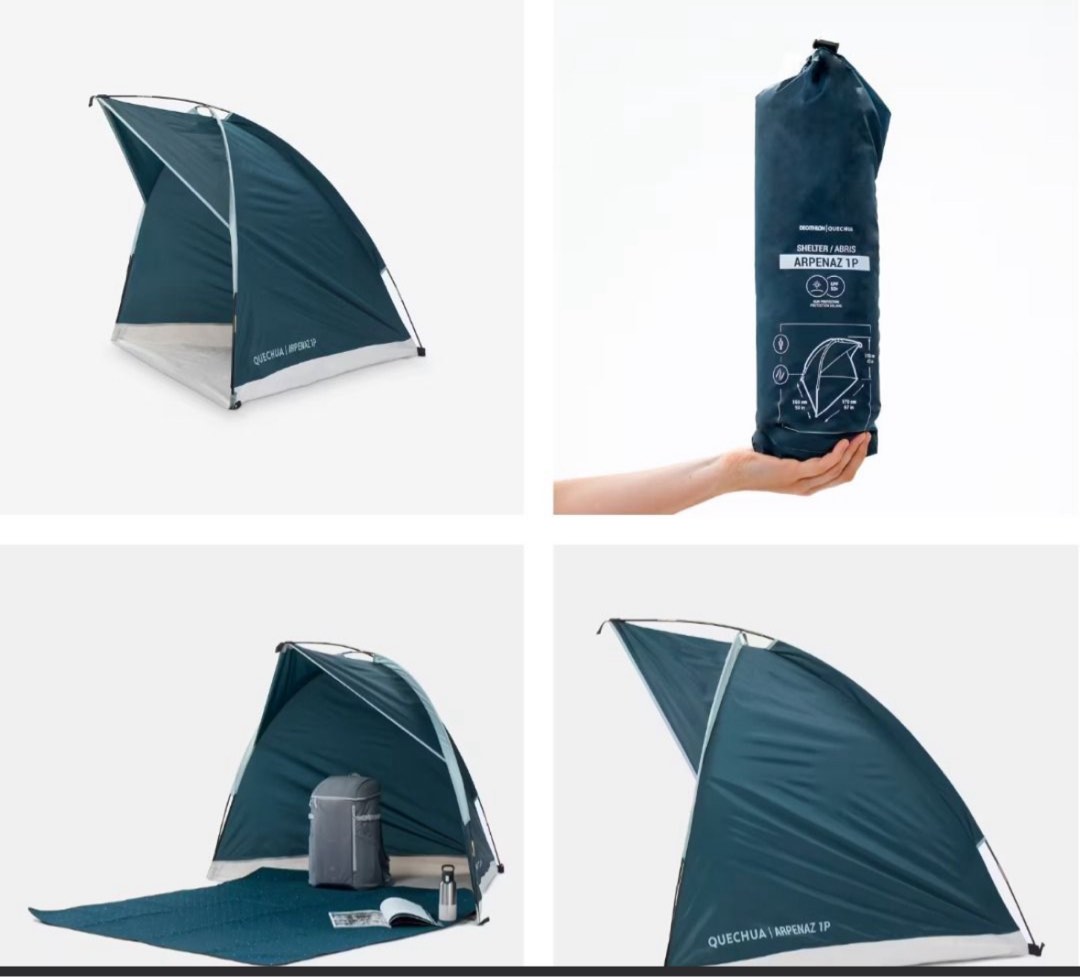 tent camping shelter arpenaz 1P, Sports Equipment, Hiking & Camping on ...